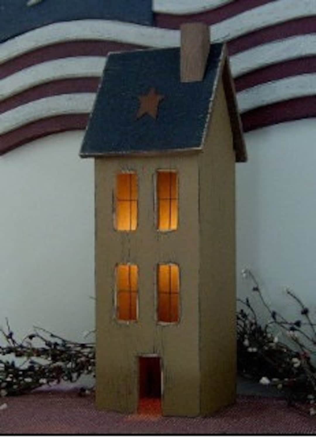 Primitive Saltbox House Lighted 3 Stories Tall - Etsy