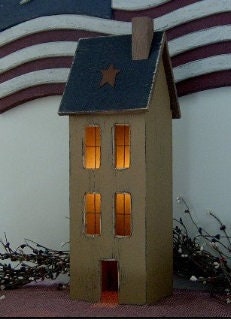 Primitive Saltbox House Lighted 3 Stories Tall - Etsy
