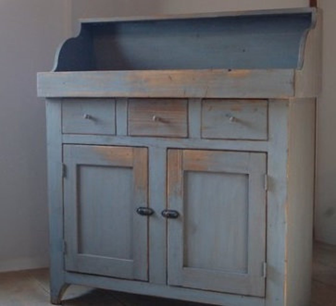 Primitive Dry Sink Cupboard Large - Etsy
