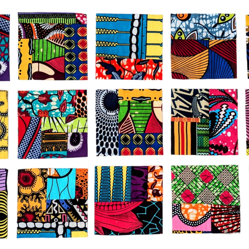African Fabric Block - Etsy