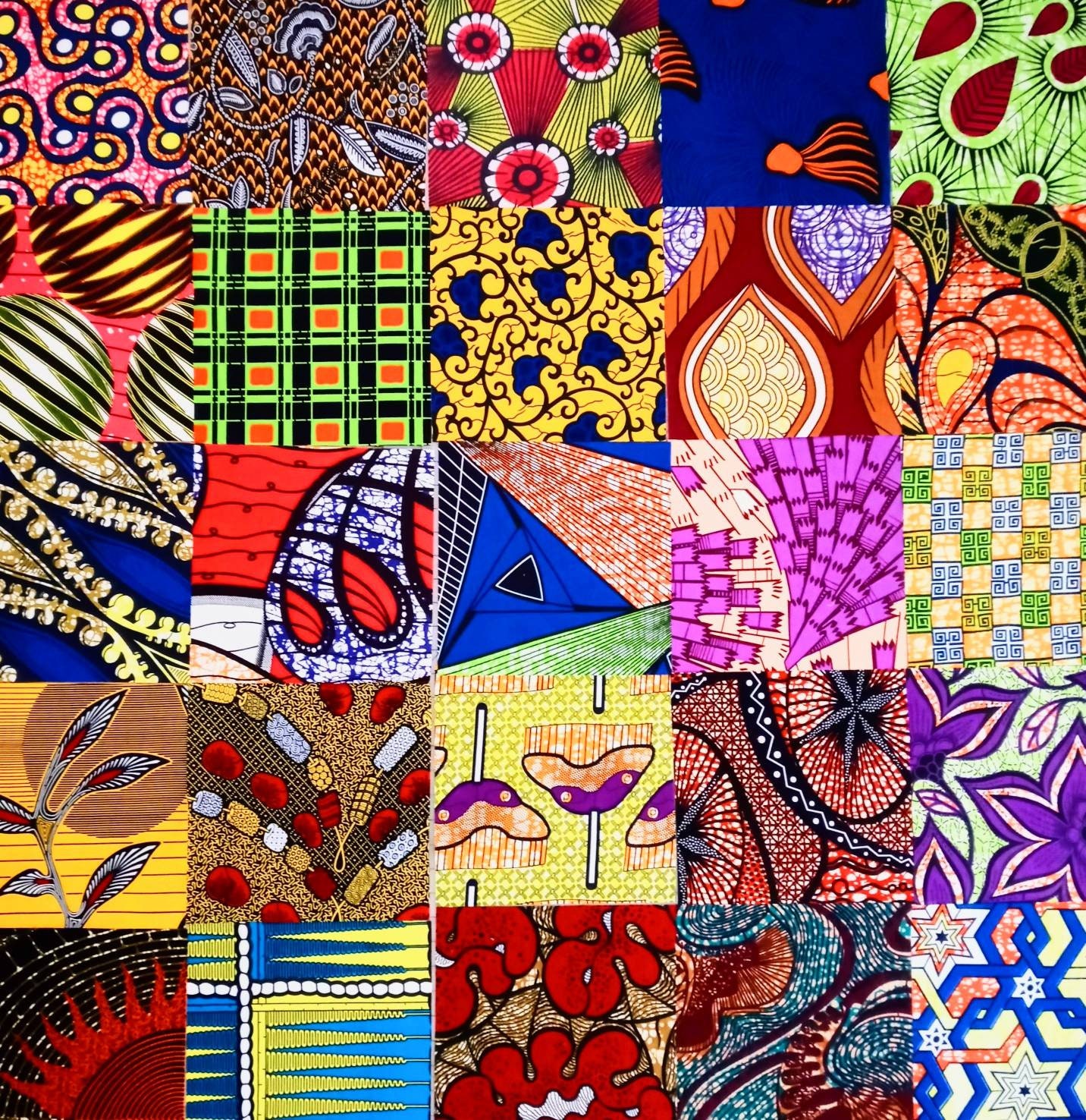 25 10" Fabric Squares African No Duplicates Ethnic Ankara Quilting ...