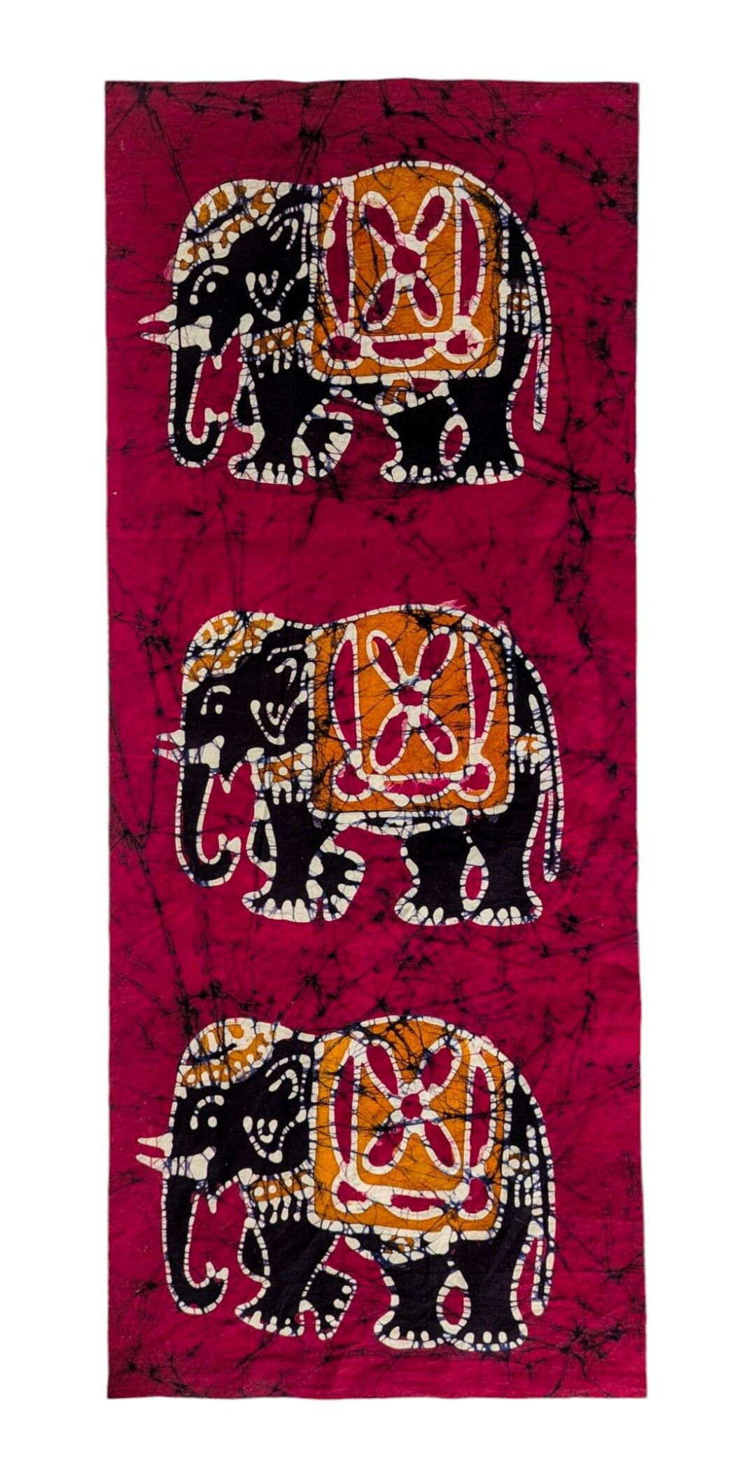 Bali Batik Fabric Wall Hanging Panel Fabric Painting From Bali Red ...