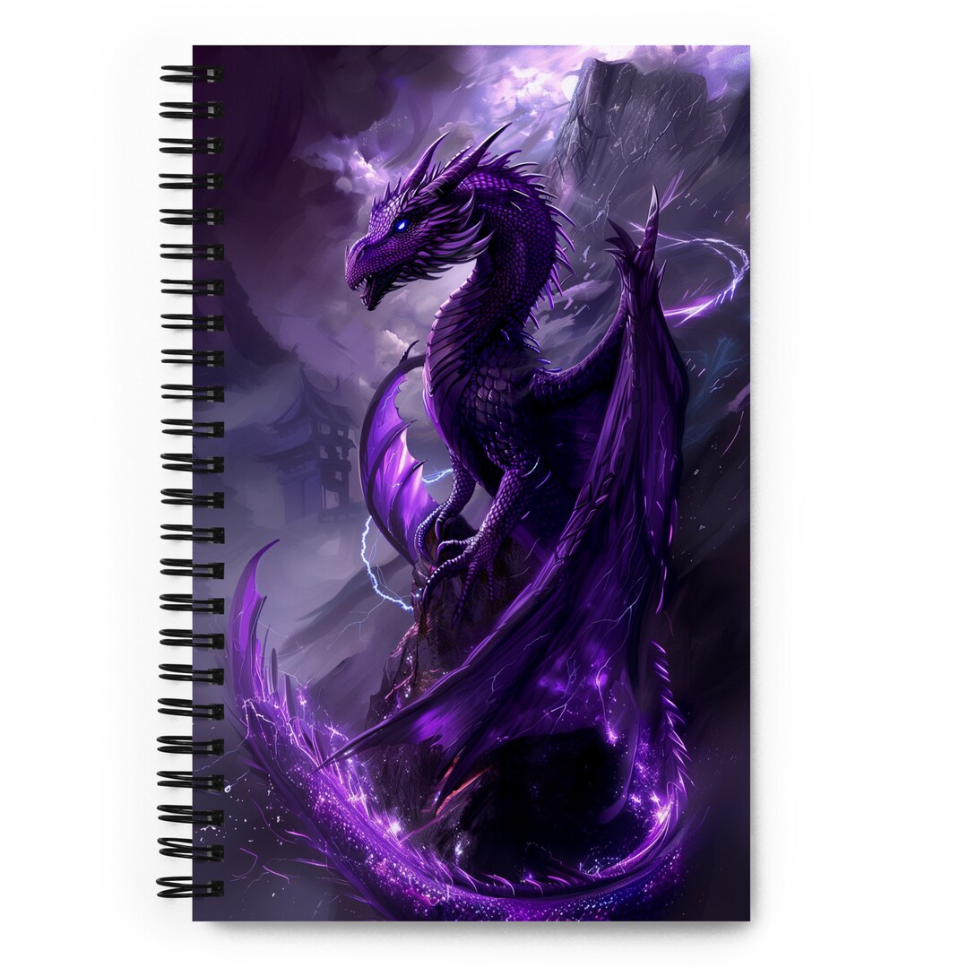 Dragons Keep Spiral Notebook | Dotted Paper Journal | 140pgs Notepad 5. ...