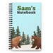 Pine Forest Bears Spiral Notebook | Personalized Dotted Paper Journal ...