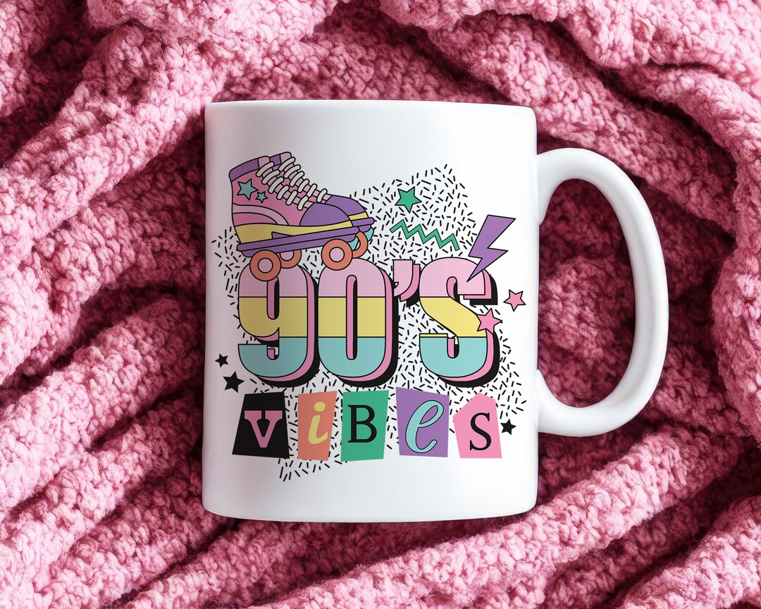 90s Vibes Retro Mug Gift, 1990s Birthday Gift, Cute Aesthetic Mug, Gift ...
