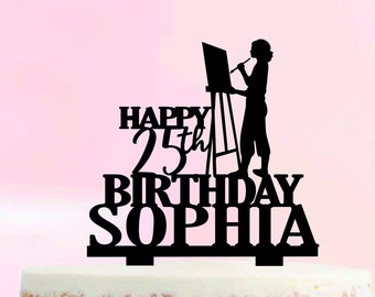 Art Party Cake Topper, Painting Party, Art Birthday, Paint Party - Etsy