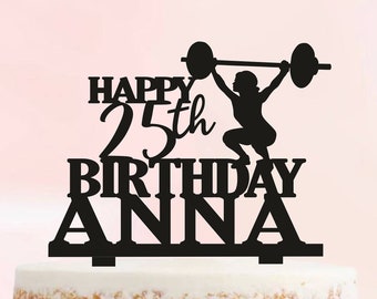 Weightlifting Cake Topper, Fitness Gym Cake Topper, Exercise Cake ...