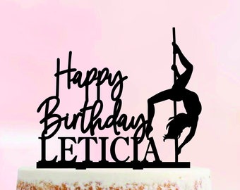 Personalised Pole Dancer Cake Topper - Etsy
