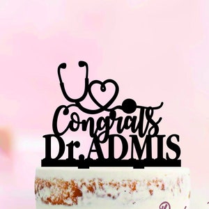 Doctor Congrats Cake Topper, Nurse Graduation Cake Topper, Medical Grad ...