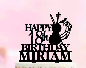 Violin Cake Topper Music Treble Clef Woodwind Musician - Etsy