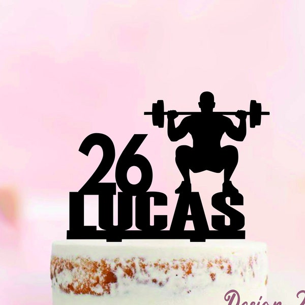 Gym Man Cake Topper - Etsy