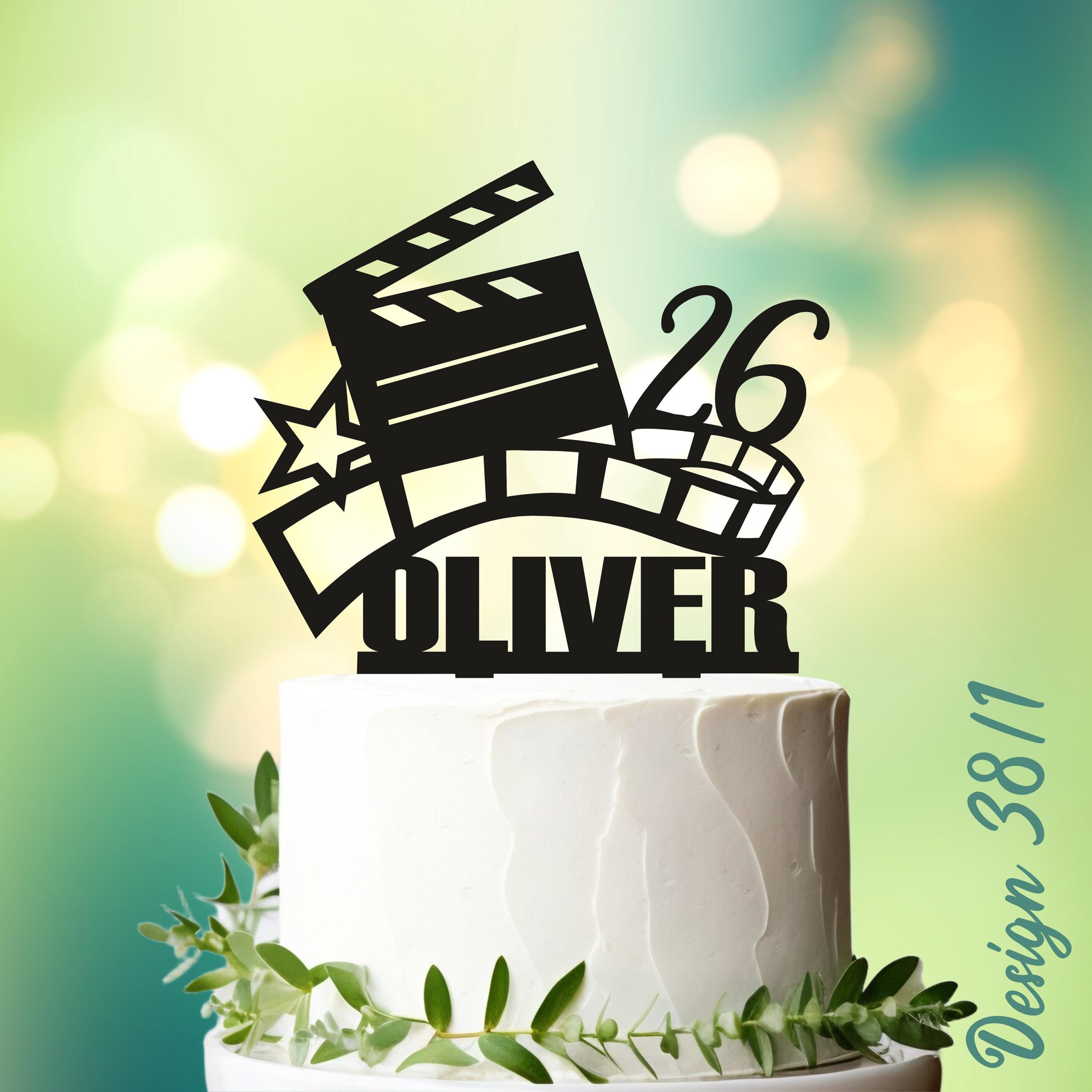 Movie Birthday Party Cake Topper, Movie Clapper Board, Film Movie ...