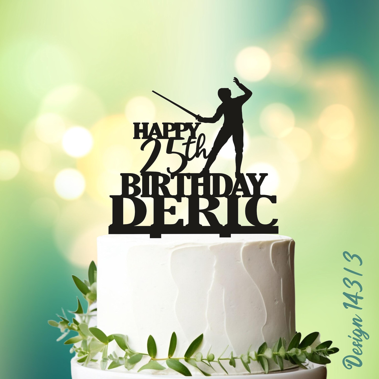 Fencing Birthday Cake Topper, Fencing Contest Party Decor, Sport Cake ...