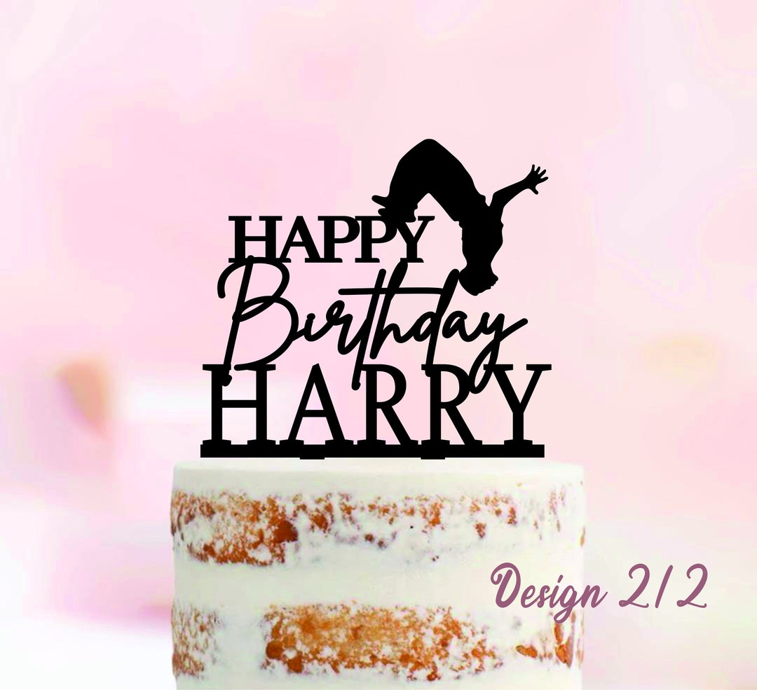 Parkour Birthday Cake Topper, Birthday Party, Rock Climbing Birthday ...