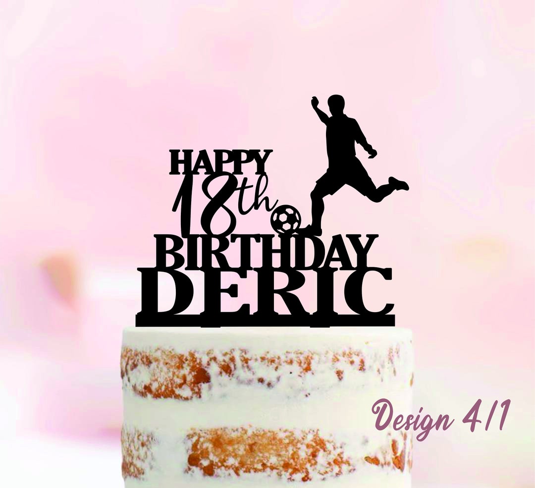 Soccer Birthday Cake Topper, Football Cake Topper, Sports Cake Topper ...