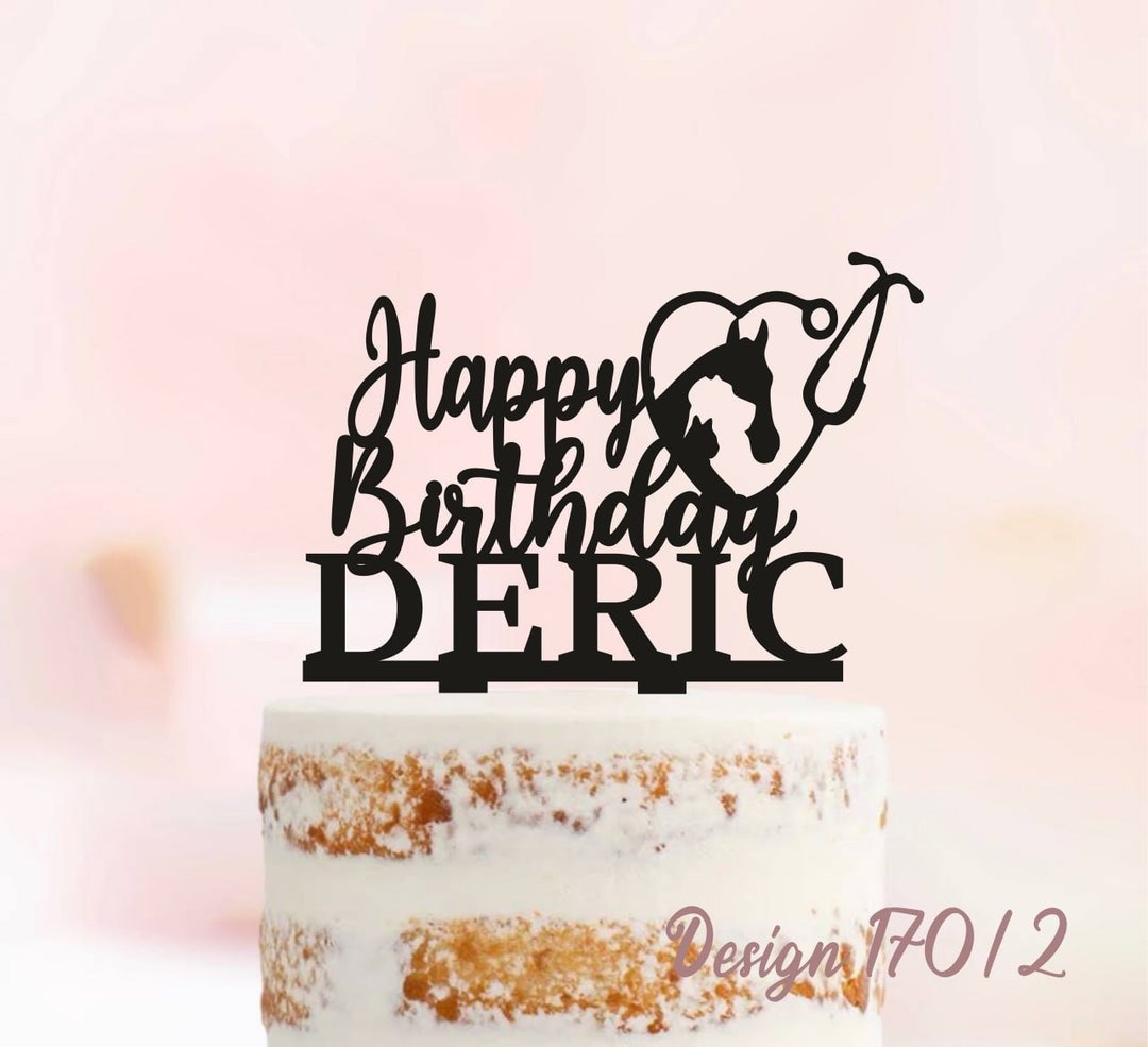 Vet Birthday Cake Topper, Veterinarian Cake Topper for Birthday, Animal ...