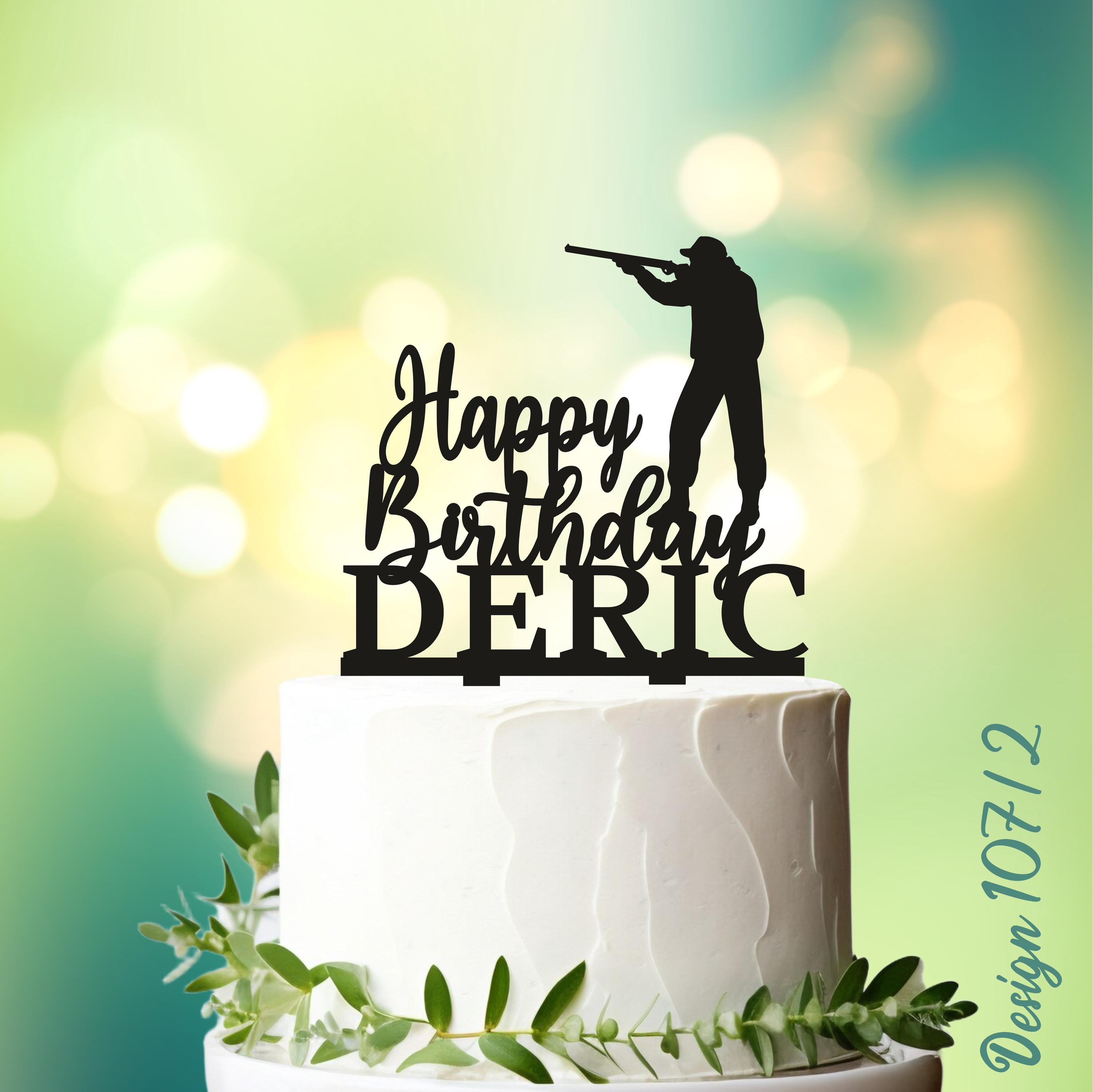 Hunter Birthday Cake Topper, Rifle Cake Topper, Hunting Decorations ...