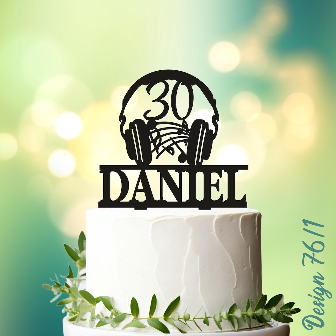 Headphone Cake Topper, Music Cake Topper, Treble Clef, Musician ...