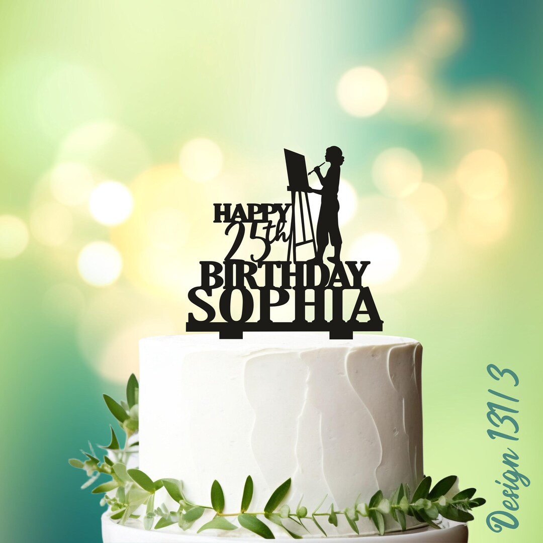 Painter Cake Topper, Artist Cake Topper, Art Theme Decor, Girls ...