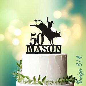 Cowboy Birthday Cake Topper, Rodeo Cake Topper Birthday, Bull Cake ...