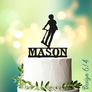 Scooter Cake Topper, Push Scooter Birthday Cake Topper, Scooter ...