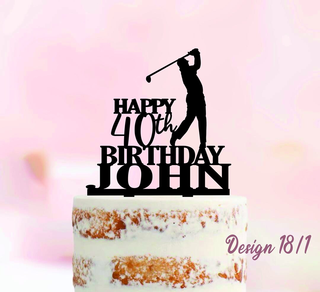 Golf Cake Topper, Golf Male Cake Topper, Golfing Golfer Cake Topper ...
