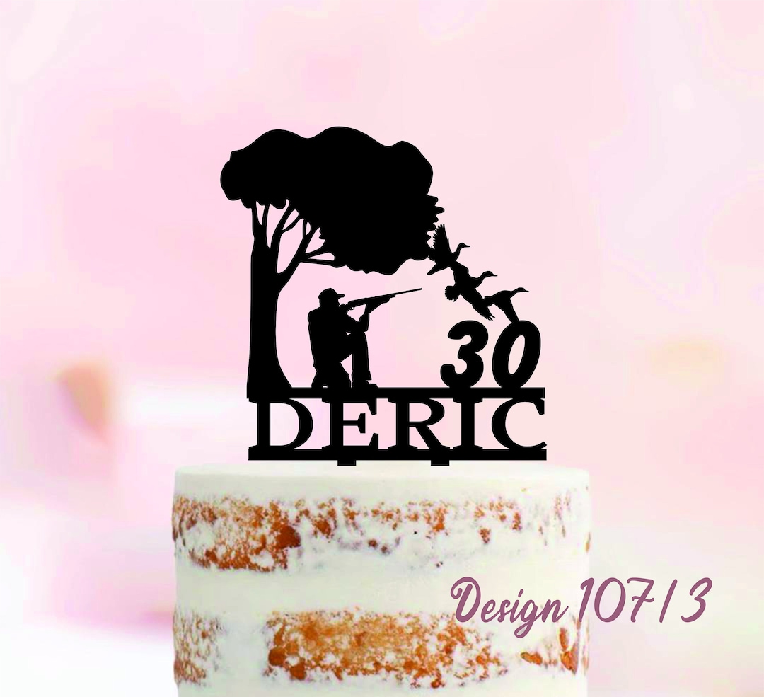 Hunter Birthday Cake Topper, Rifle Cake Topper, Hunting Decorations ...