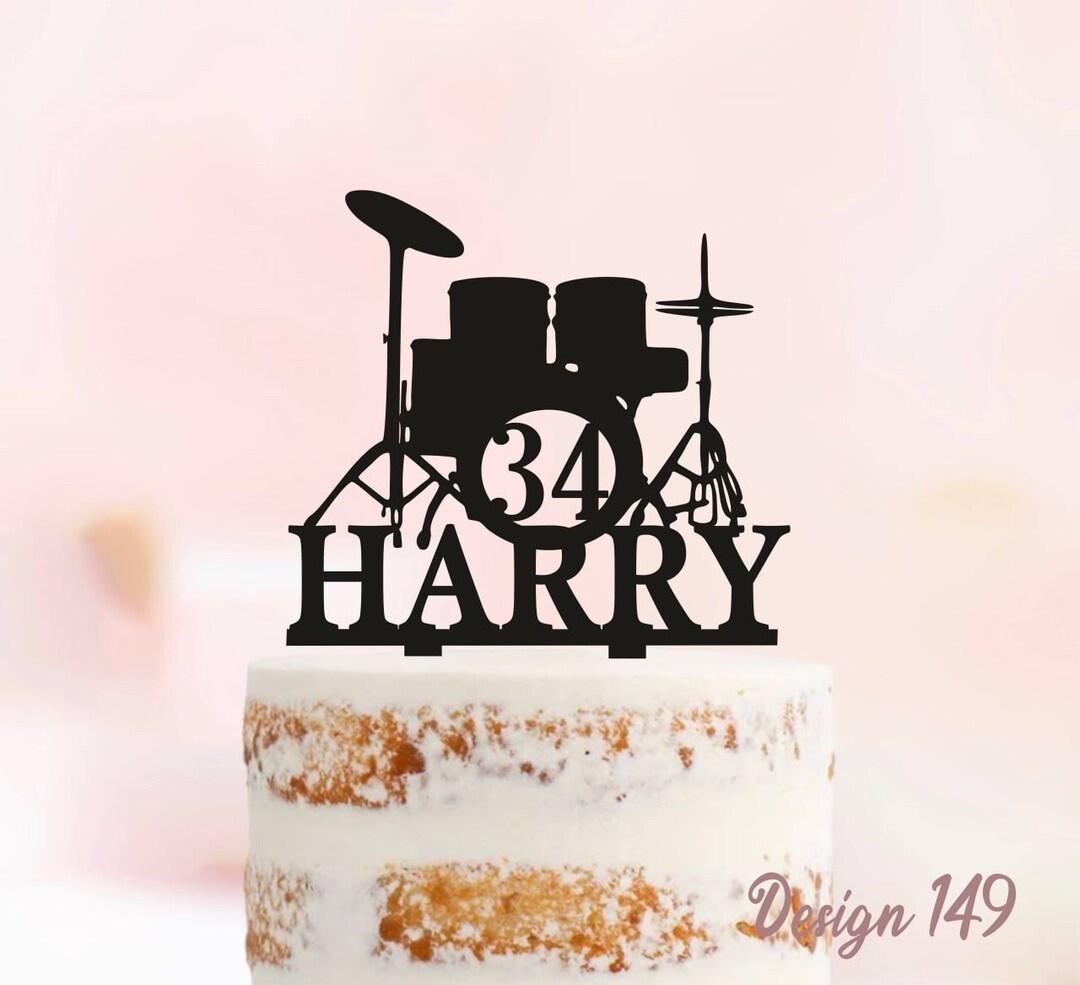 Drummer Birthday Cake Topper, Musician Birthday Cake Topper, Drummer ...
