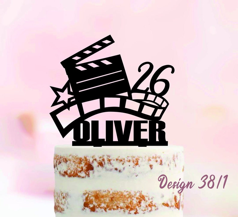 Movie Birthday Party Cake Topper Movie Clapper Board Film - Etsy