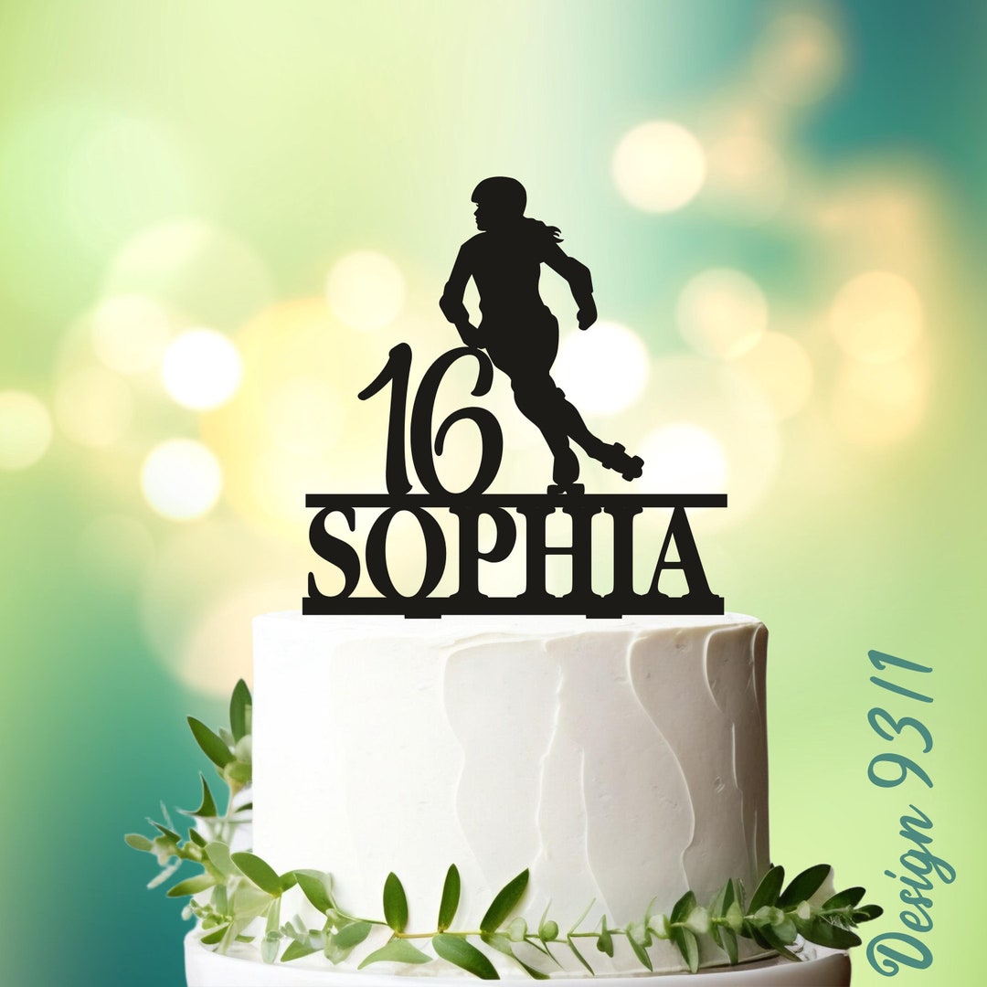 Roller Skates Birthday Cake Topper, Roller Blade Party, Cake ...