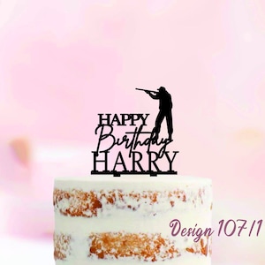 Hunter Birthday Cake Topper, Rifle Cake Topper, Hunting Decorations ...