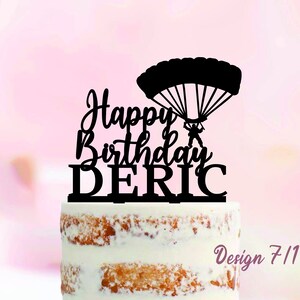 Parachuting Birthday Cake Topper, Parachute Cake Topper, Skydiver Cake ...