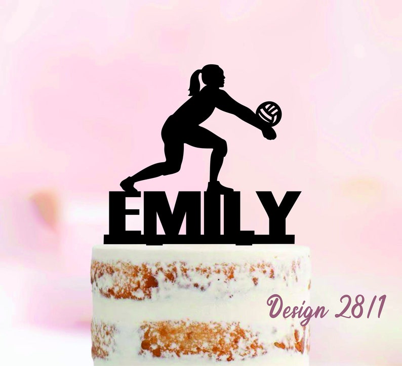 Female Volleyball Cake Topper Volleyball Player Volleyball - Etsy