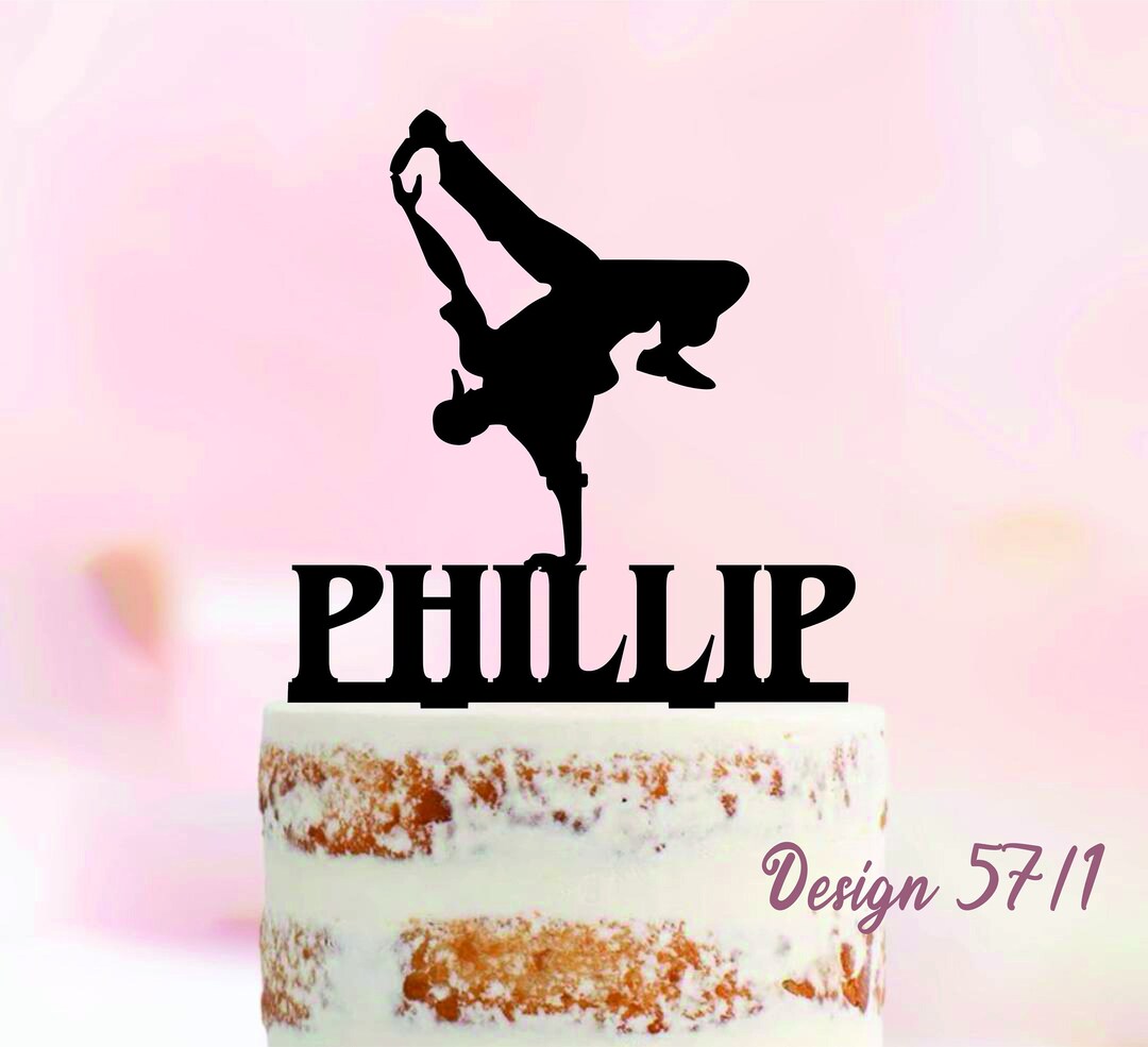 Breakdancer Birthday Cake Topper, Hip Hop Cake Topper, Dancing Cake ...