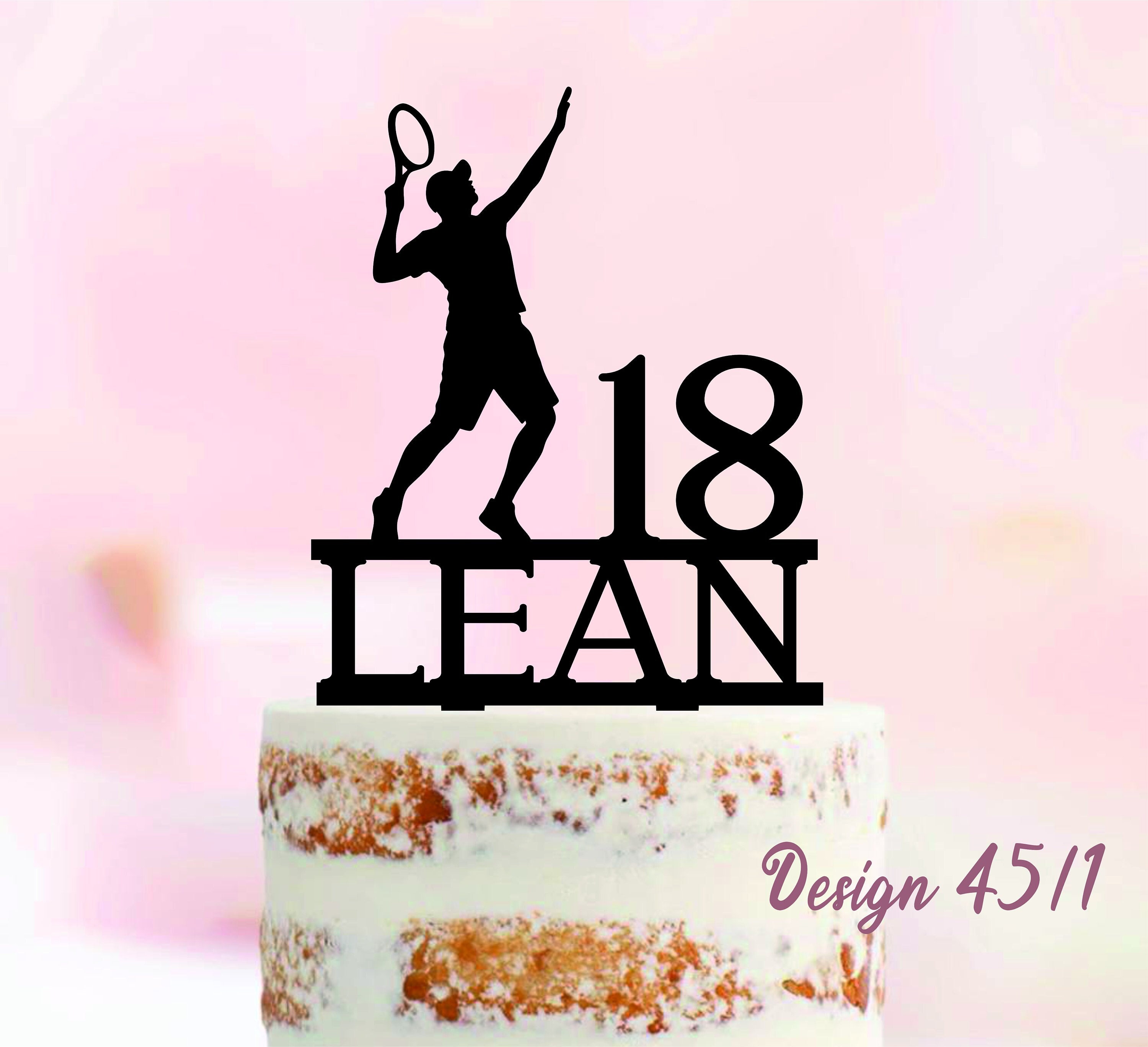 Tennis Player Cake Topper Tennis Birthday Cake Topper - Etsy