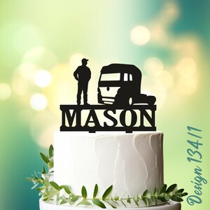 Truck Driver Retirement Birthday Cake Topper, Trucker Cake Topper, 18 ...