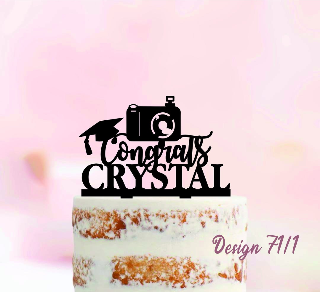 Congrats Cake Topper, Photographer Cake Topper, Camera Cake Topper ...