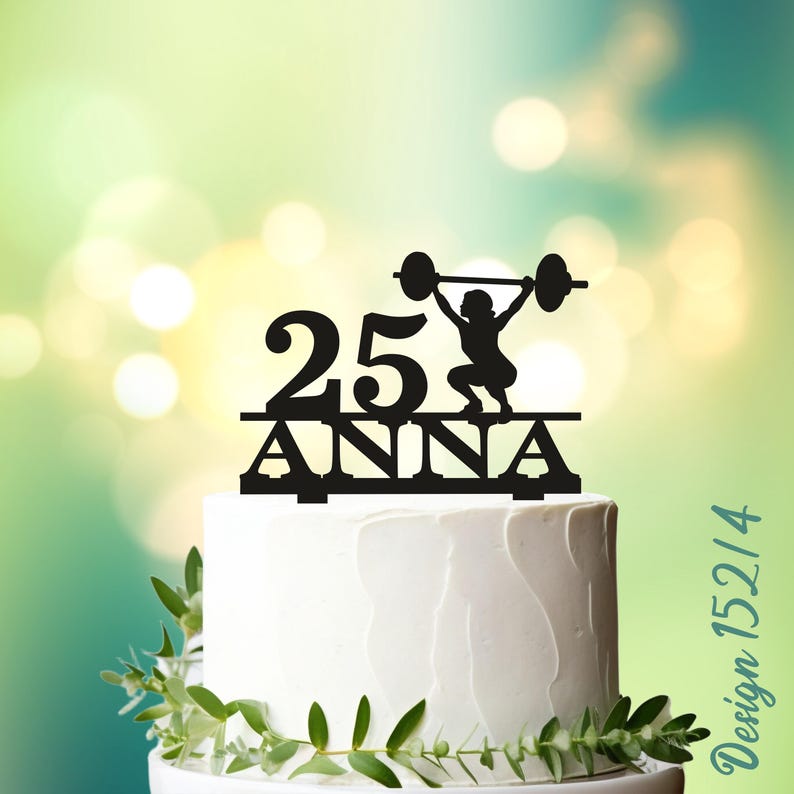 Female Bodybuilding Cake Topper, Female Fitness Cake Topper, Strong ...
