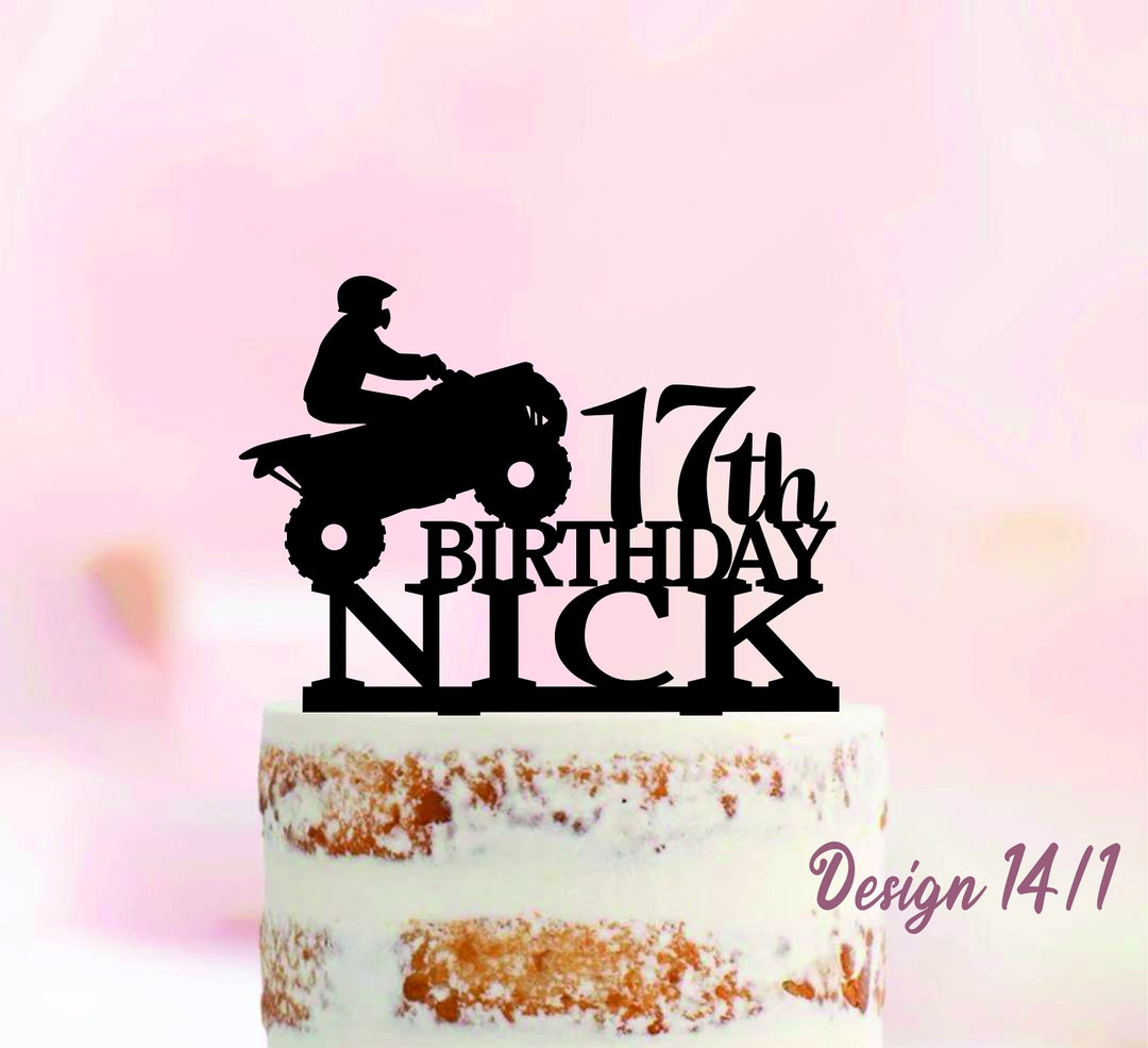 ATV Quad Cake Topper, Wheel 4x4 Cake Topper,4 Wheeler Theme Party Decor ...