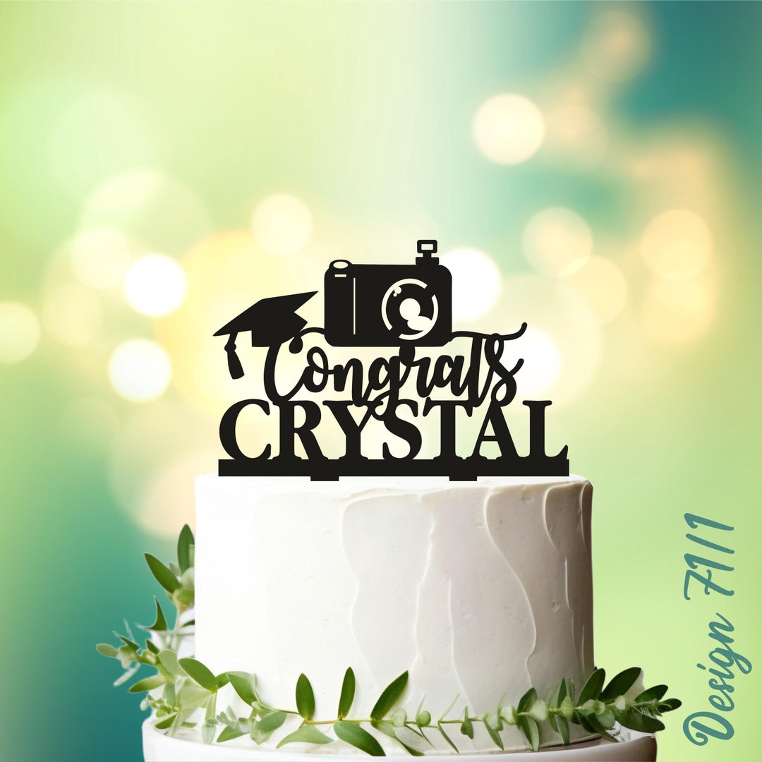 Congrats Cake Topper, Photographer Cake Topper, Camera Cake Topper ...