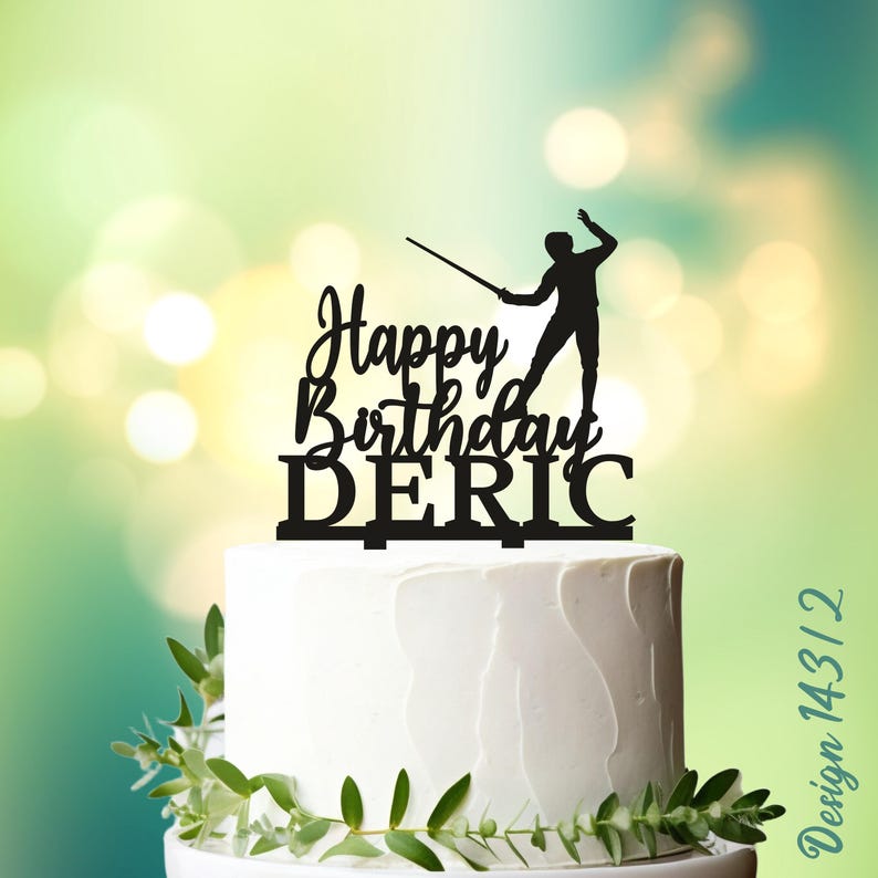 Fencing Birthday Cake Topper, Fencing Contest Party Decor, Sport Cake ...