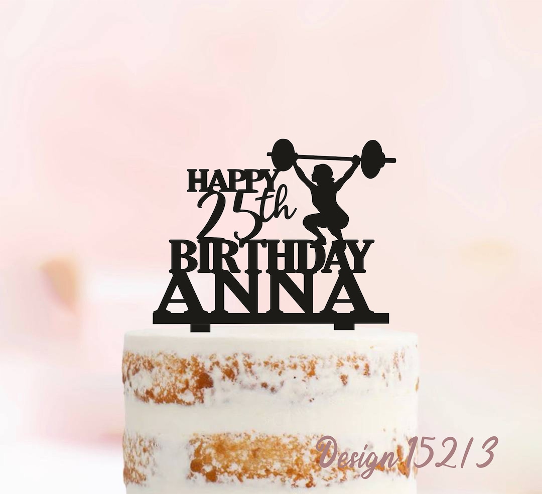 Female Bodybuilding Cake Topper, Female Fitness Cake Topper, Strong ...