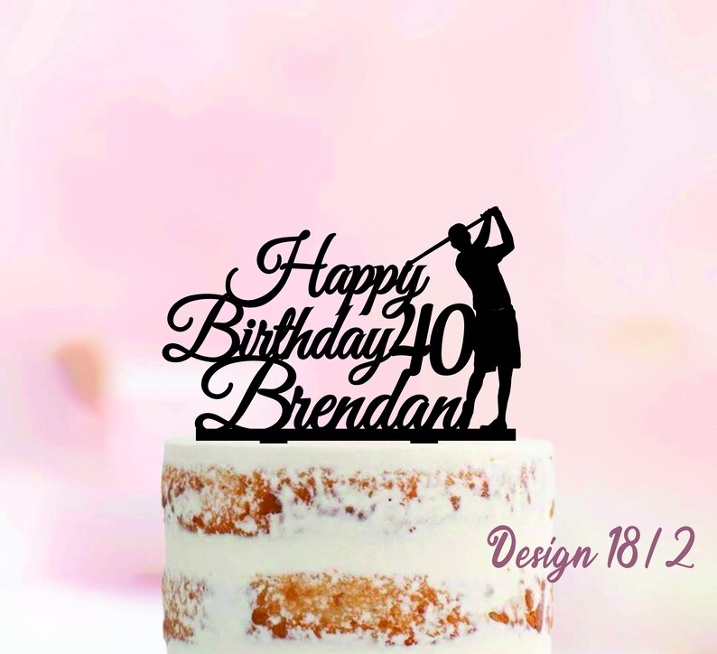 Golf Cake Topper Golf Male Cake Topper Golfing Golfer Cake - Etsy