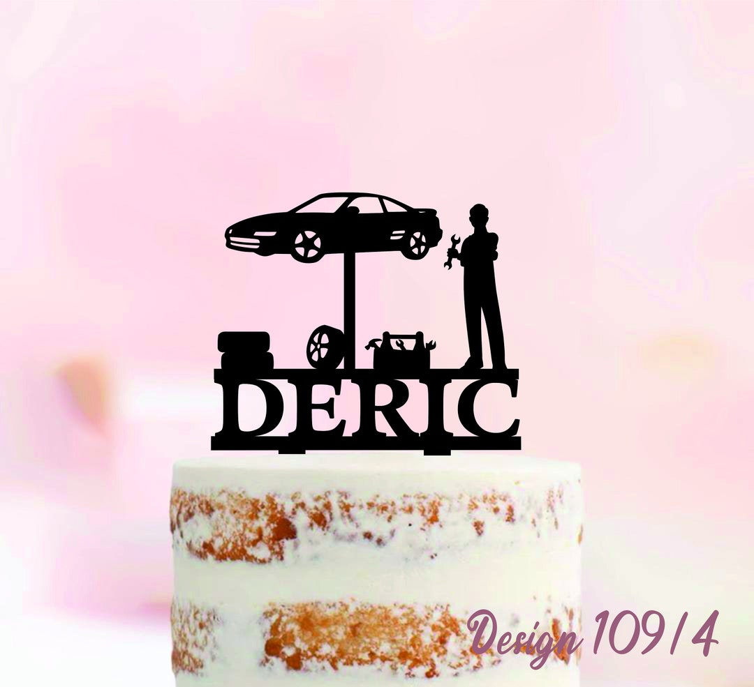 Mechanic Birthday Cake Topper, Auto Mechanic Retirement Cake Topper ...