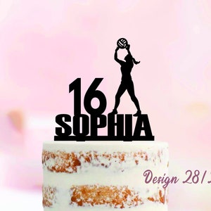 Female Volleyball Cake Topper, Volleyball Player, Volleyball Birthday ...