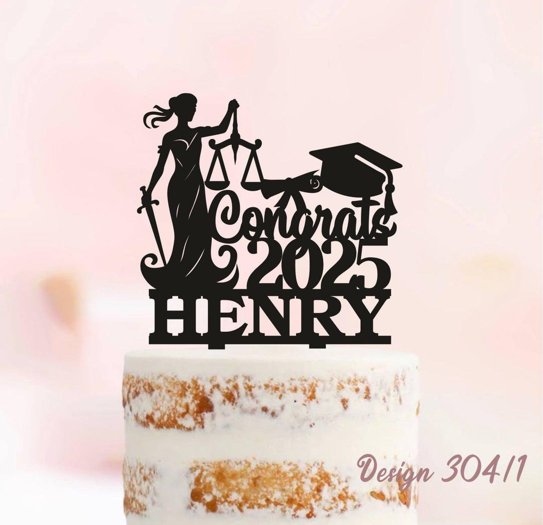 Law School Graduation Topper, Lawyer Cake Topper, Judge Cake Topper ...