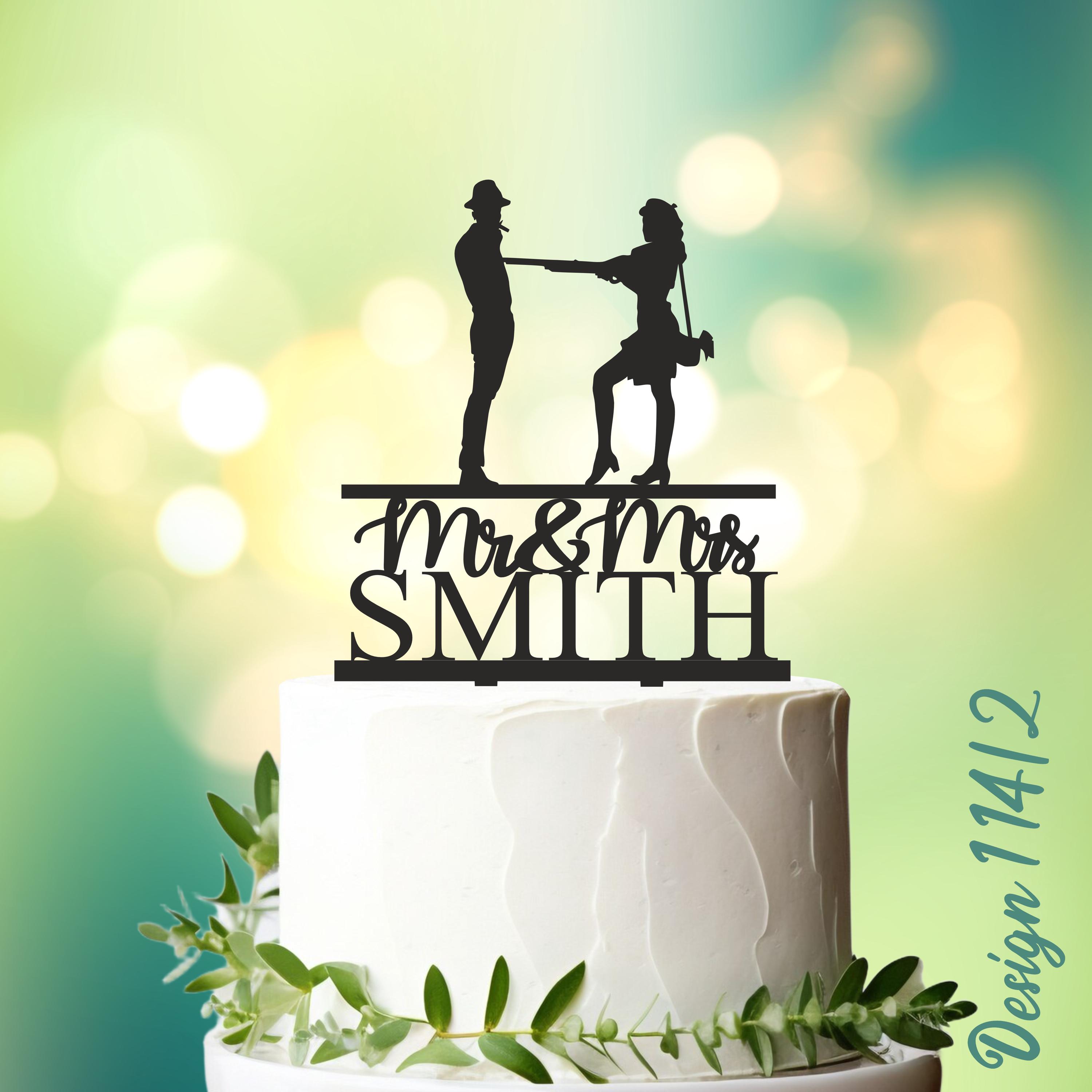Gatsby Wedding Cake Toppers, Gangsters Wedding Cake Topper, Retro Car ...