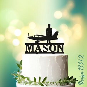 Airplane Cake Topper, Travel Cake Topper, Aviation Cake Topper, Pilot ...
