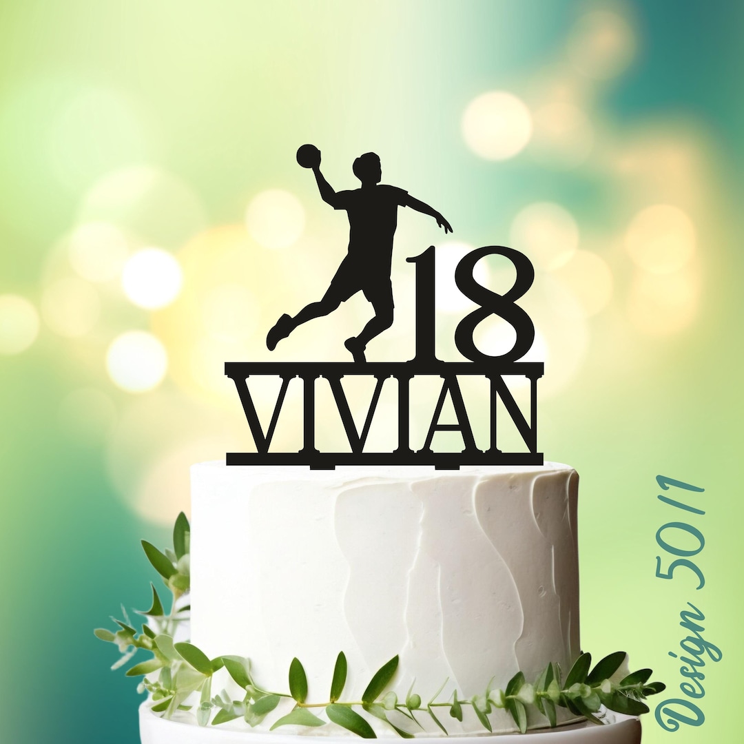 Handball Cake Topper, Handball Player, Handball Centerpiece, Sports ...