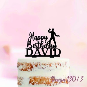 Singer Birthday Cake Topper, Music Birthday Cake Topper, Musician, Band ...